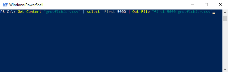 Extraire les N premières lignes d'un fichier en PowerShell - G33Keries.org