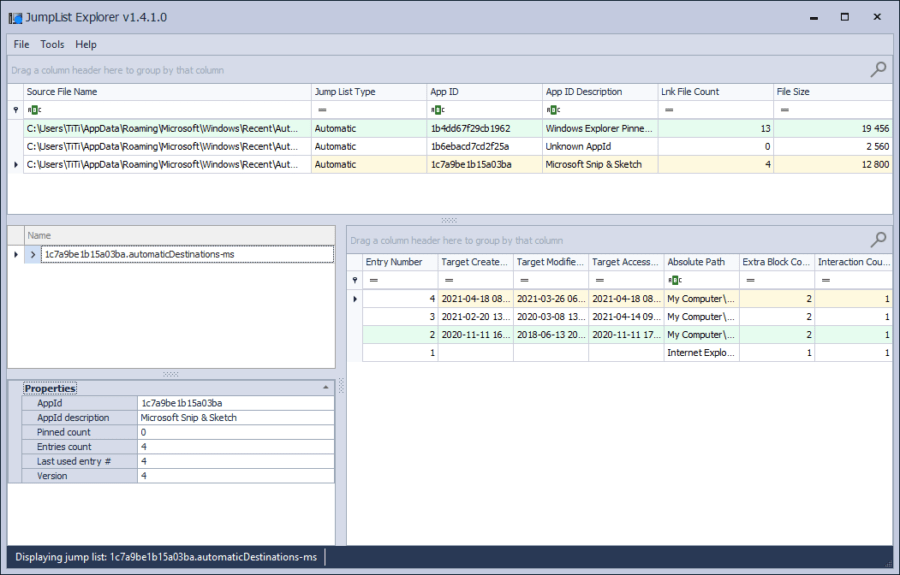 Jump Lists - Forensgeek - G33Keries.org